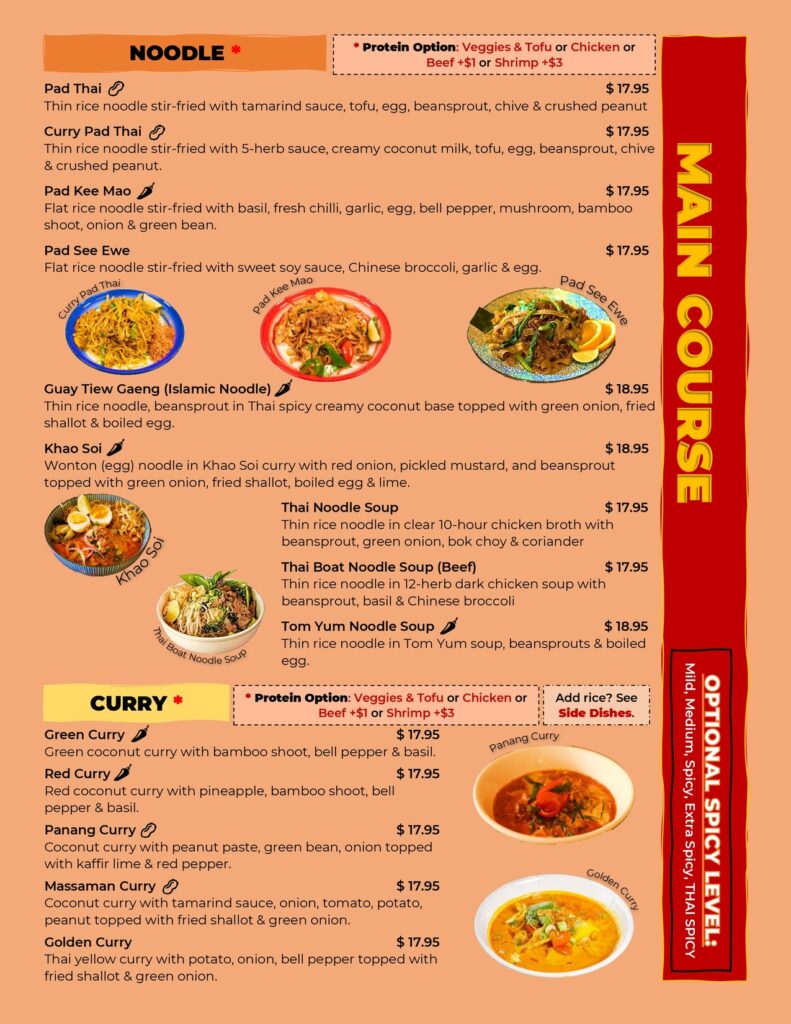 Menu - Rim Thanon Thai Kitchen