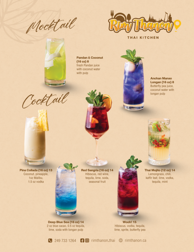 Menu - Rim Thanon Thai Kitchen